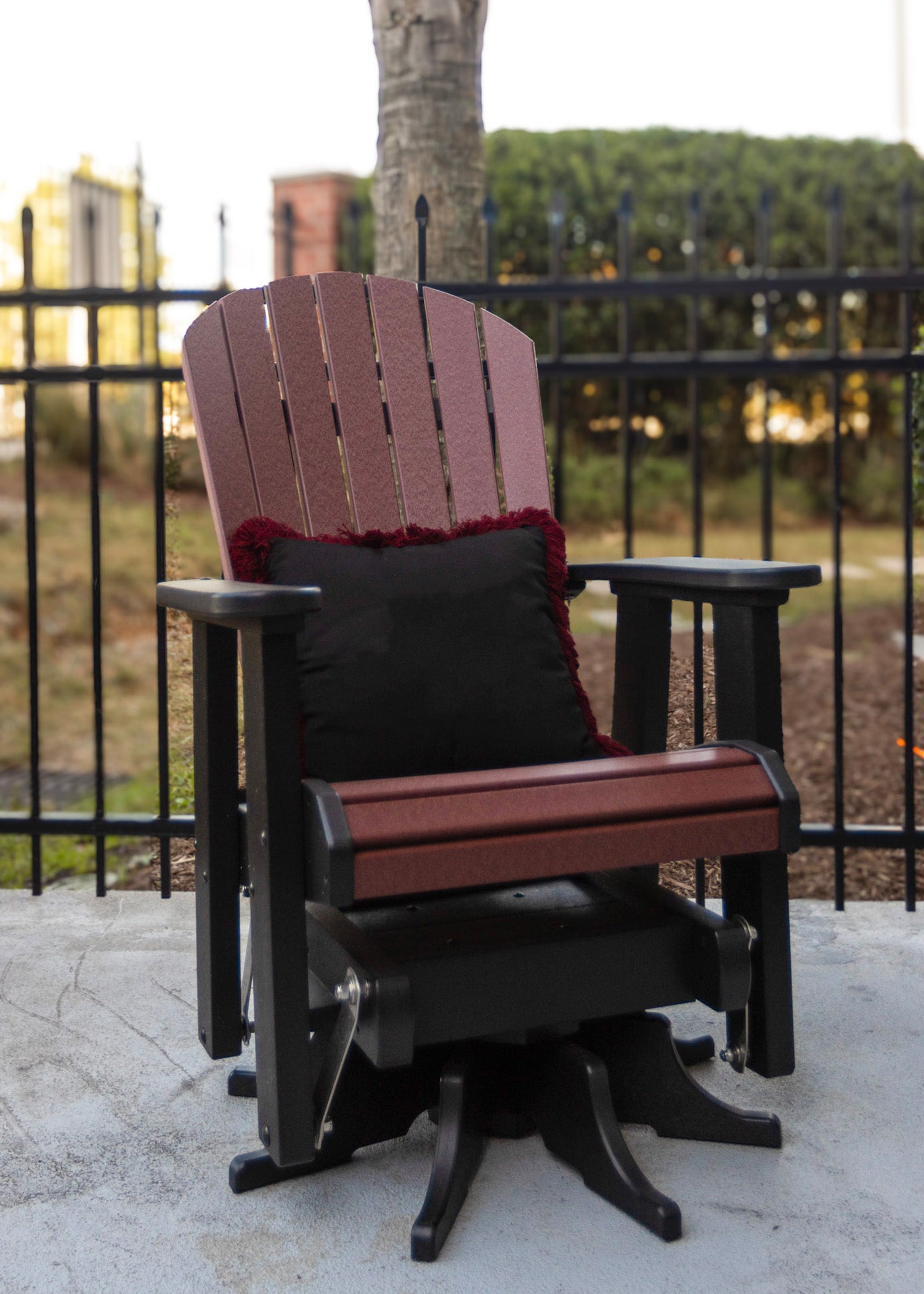 Fanback Swivel Glider | Garnet & Black Collection – RSH Decor