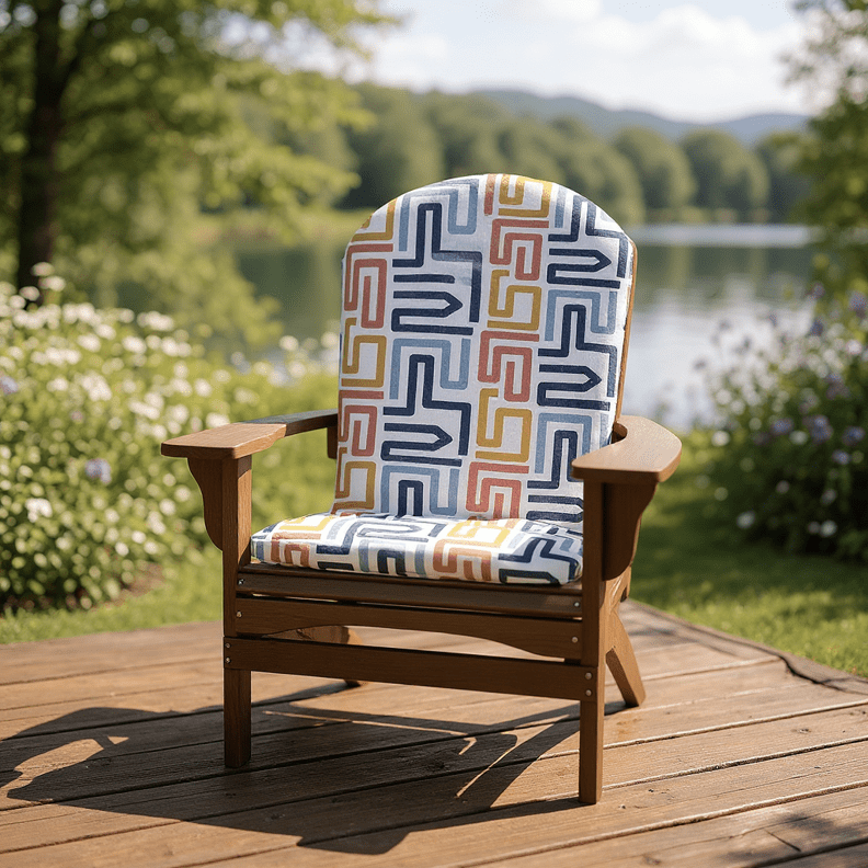 Sunbrella Designer Fusion Labyrinth Fiesta Foam Adirondack/Rocking Cha ...